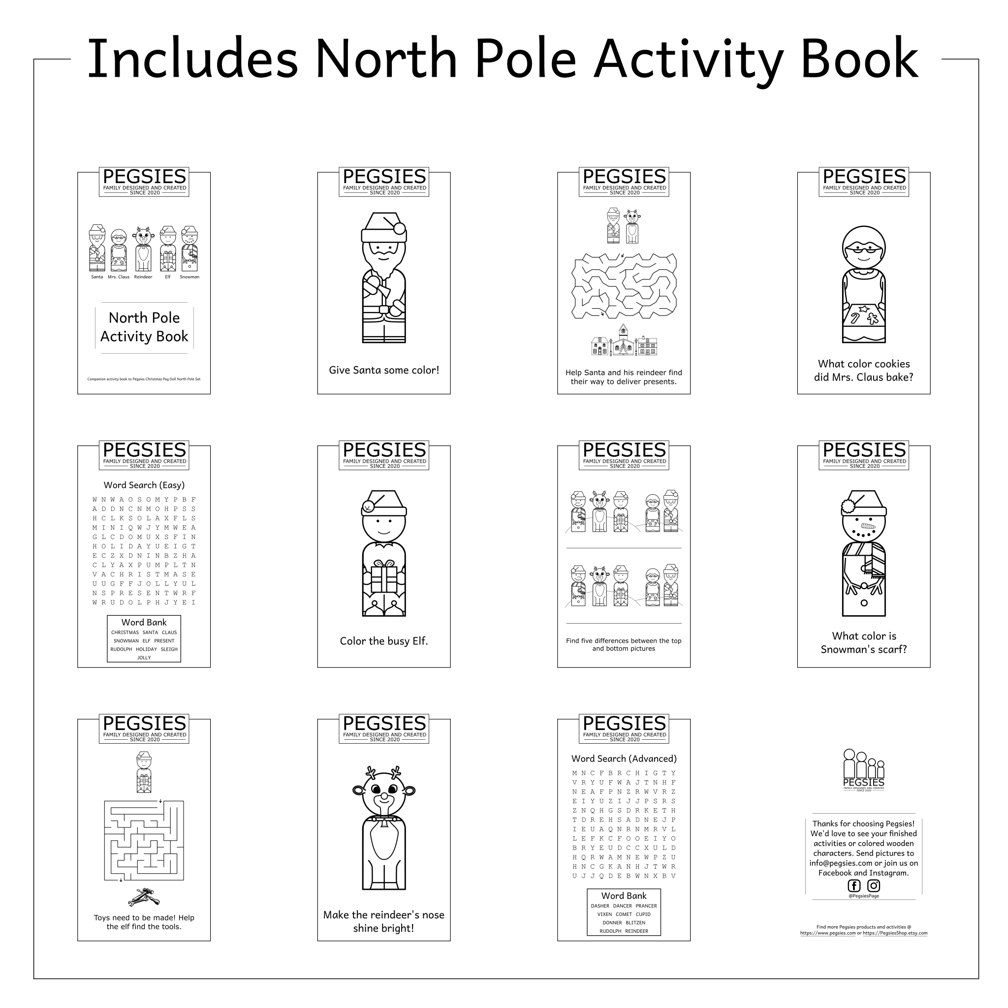 Activity Book - North Pole - Pegsies